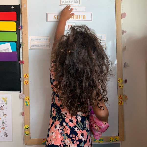 DIY School Calendar, Muted Rainbow Calendar, Early Elementary Calendar ...