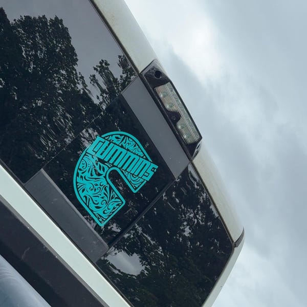 Powerstroke Tooled Leather Decal | Truck Decals | Window Decal ...