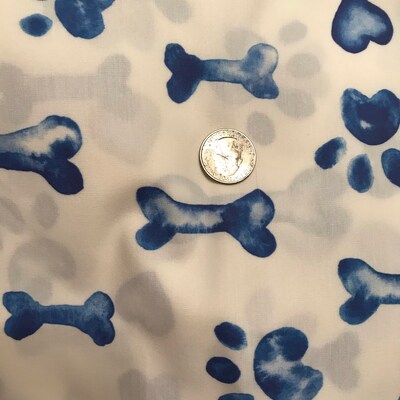 Dog Bone Fabric Dog Bone Paw Print Watercolor by Misschiffdesigns Paw ...