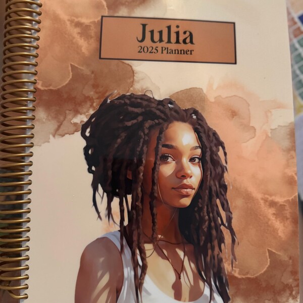 Jan to Dec 2025 All in One Personalize Planner -black Girl Planner ...