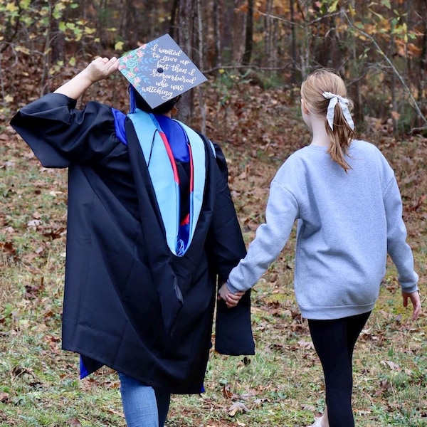 Grad Cap Topper Graduation Gift Tassel Custom Grad Quote Grad Cap ...