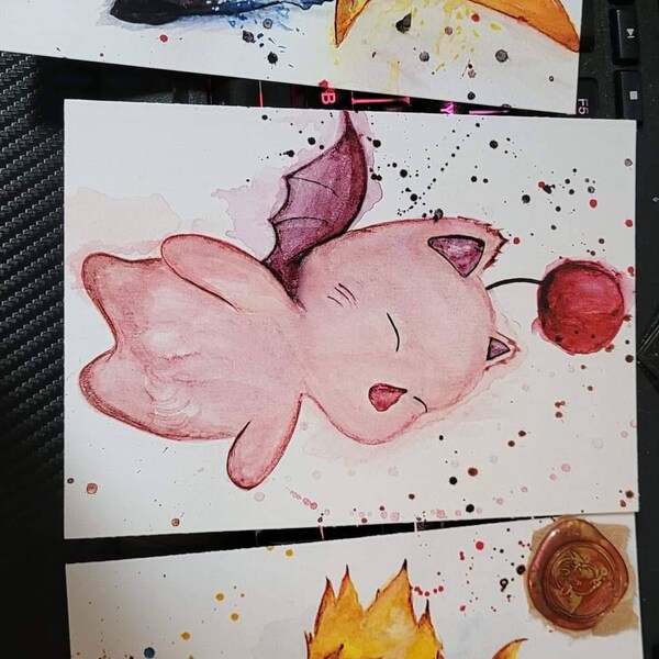 Set of Final Fantasy Moogle Black Mage Cactaur Chocobo Tonberry Cait ...