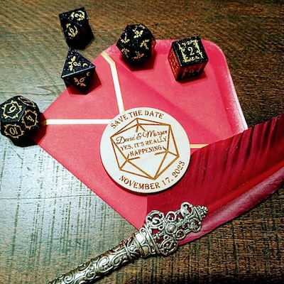 Personalized Fantasy D20 Save the Date Magnets - Etsy