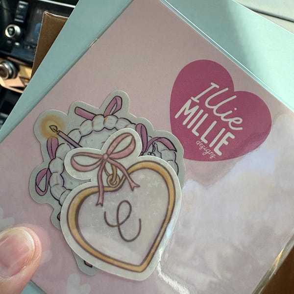 Custom Initial Heart Locket Waterproof Sticker-unique Gift ...