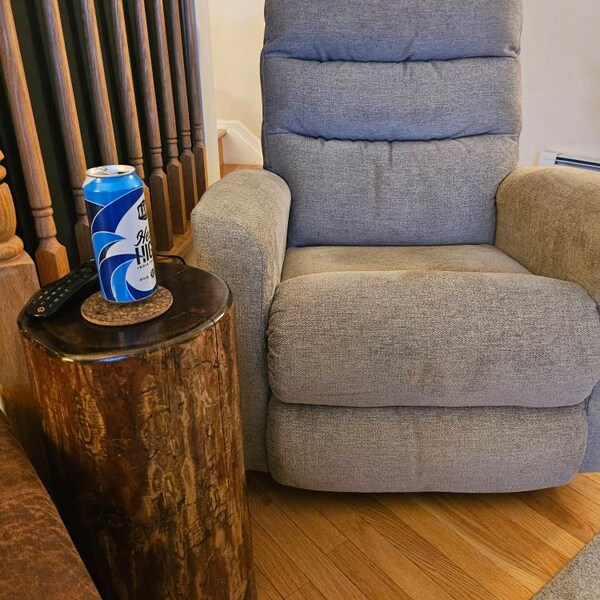Tall 22" Stained Lodgepole Wood Stump Tables - Etsy