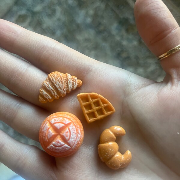 Breakfast Magnet Set, Croissant Bread Waffle Magnet, Gift for Baker ...