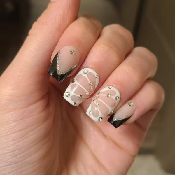 114 chicken Wings Kawaii Cute Chicks Egg Flowers Press on Nails Custom ...