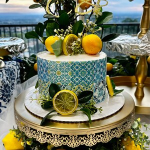 Positano Italy Tile Pattern Edible Image Sheet Cake Topper or Wrap ...