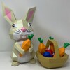 Bunny Easter Papercraft PDF, SVG Template Creating Low Poly 3D Rabbit ...
