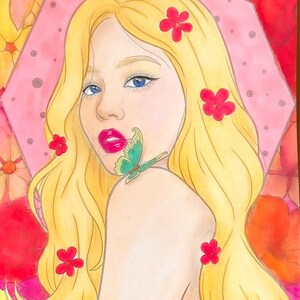 Printable Coloring Page Fantasy Character Girl Concept Art Portrait - Etsy