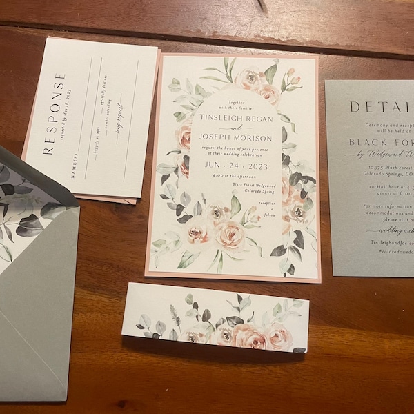 VELLUM Wedding Invitation Jacket, Modern Translucent Card Wrap, 5x7 ...