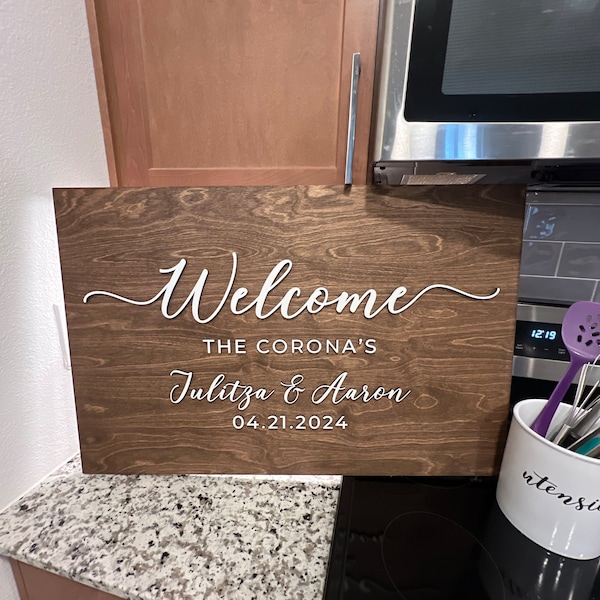 3D Wedding Welcome Sign, 3D Wedding Signage, Custom Wood Wedding Sign ...