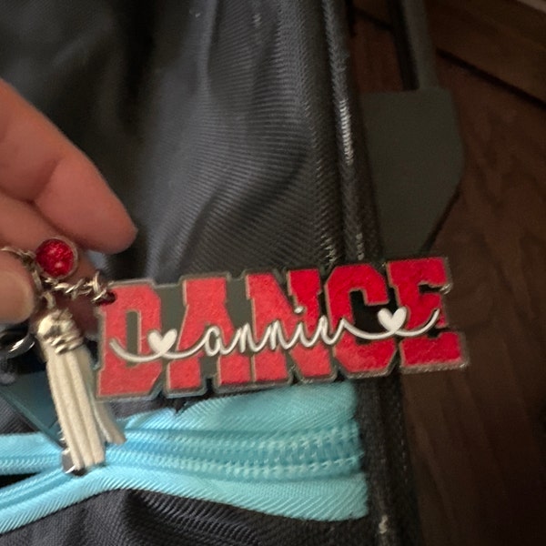Personalized Dance Keychain • Dancer Keychain • Dance Gift • Dance Bag ...