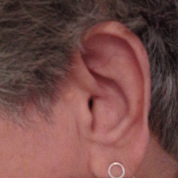 Open Circle Ear Jacket Earring · Sterling Silver Geometric Earrings ...