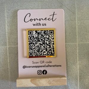 Mini QR Display Sign - Etsy