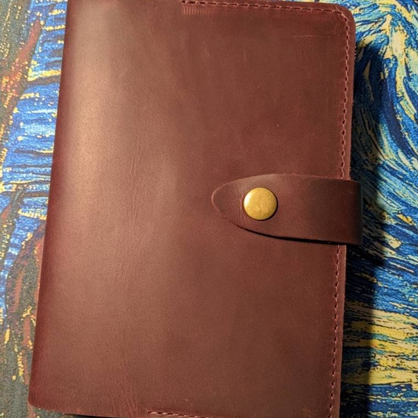 Leather Planner Cover, A6 Travel Journal Cover, A5 Leather Cover ...