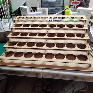 Wood Paint Bottle Rack Model Organizer for Tamiya 23ML Bottle 40 Bottle ...