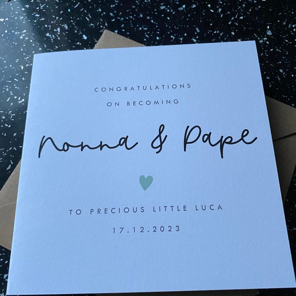 Personalised Congratulations on Becoming a New Granny, Nanny Card, New ...