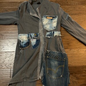 Upcycled Denim Jacket, Reconstruction Denim, Size S - Etsy