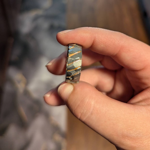 Super Conductor Acid Etched Ring Deep Pattern High End Ring Wedding ...