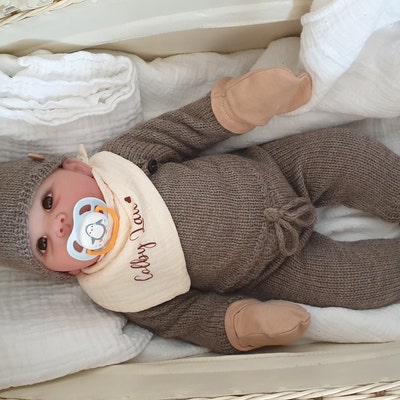 Grey Winter Baby Two-layer Hat With Ear Flaps Pom Pom Ties String ...