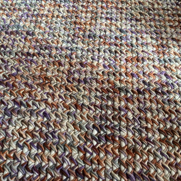Rainbow Chunky Wool Loop Rug Hand Knotted, Multi Coloured, Soft, Funky ...