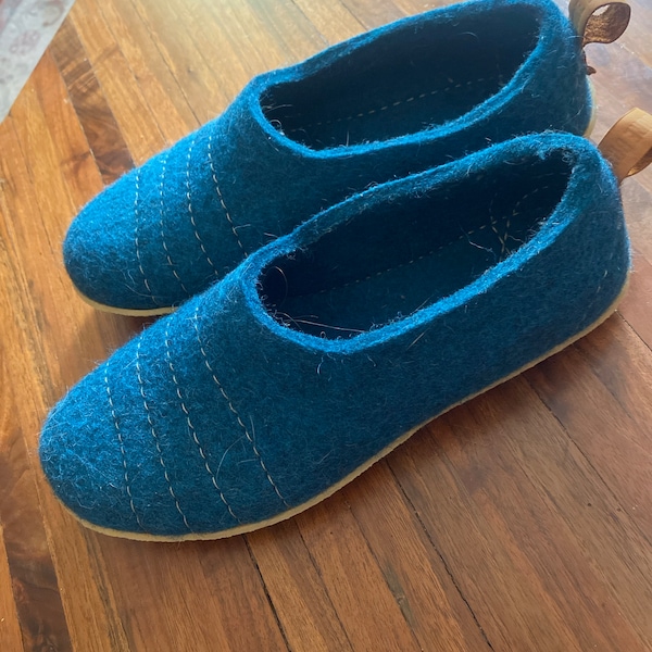 Kids Felted Wool Slippers Red Apple, Handmade Children Felted Slippers ...