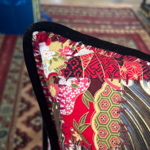 Vintage Scalloped Velvet Saddle Tan Velvet Smooth Reversible Velvet ...