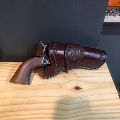 Western Cowboy Single Action Leather Holster El Dorado Style - Etsy