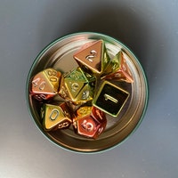 Jester's Gambit 7 Piece Polyhedral Dice Set Dnd Premium - Etsy
