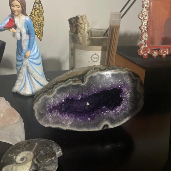 13in/9.9lb AAAA Statement XXL Big Teeth Deep Purple Amethyst Specimen ...