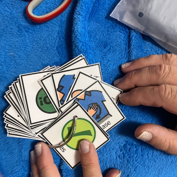 Keyring Communication Cards for Non-verbal and Autism Support - Etsy