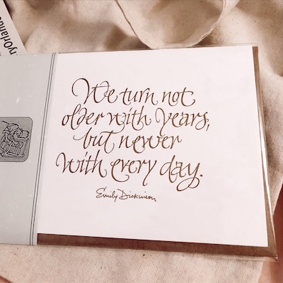 Les Mis Quotation Greeting Card in Letterpressed Calligraphy - Etsy
