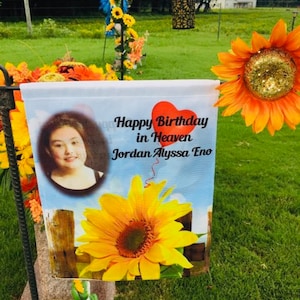 Birthday in Heaven Flag, Child Loss Flag, Cemetery Decoration, Infant ...