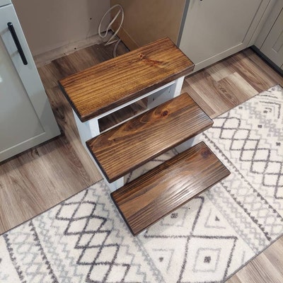 Three Step Stool Extra Large Step Stool - Etsy