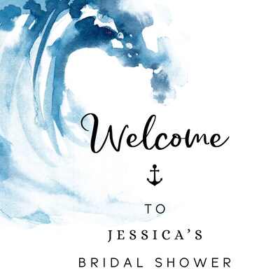 Ocean Wedding Welcome Sign Printable Nautical Wedding Welcome - Etsy