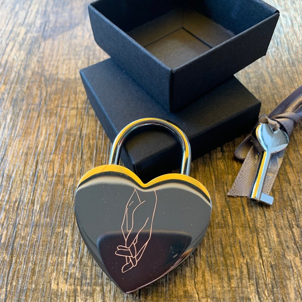 Custom Personalized Photo Padlock, Engraved Padlock, Love Lock, Couples ...