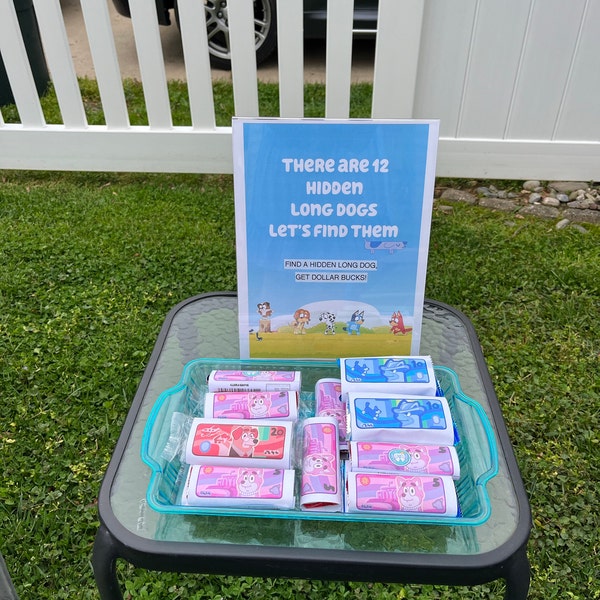 Printable Pin the Tail on Dad Bandit Bluey Themed Party A3 Digital ...