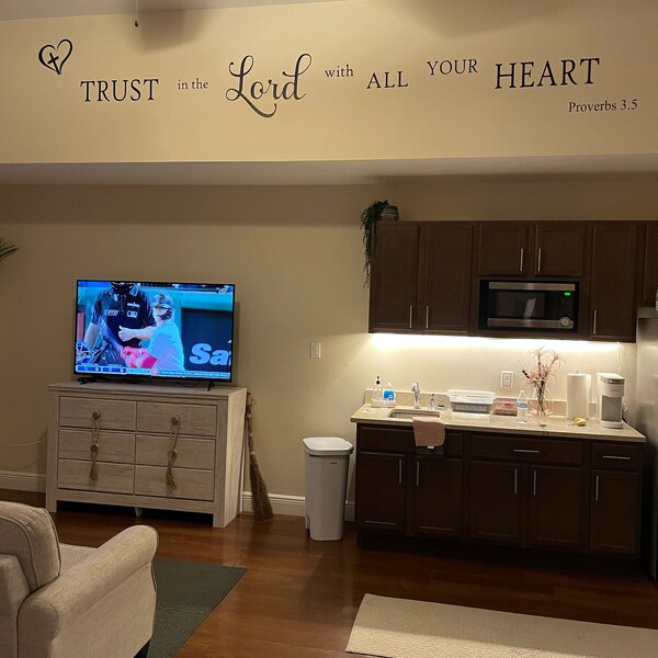 Christian Wall Decal Trust in the Lord, Religious Vinyl Wall Lettering ...