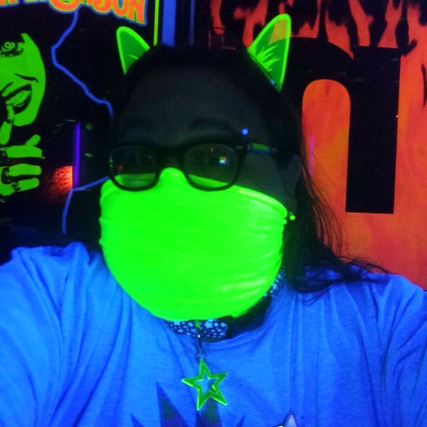 Cyberpunk/rave Cat Ears/5 Colors-fluorescent Neon Acrylic/glows in ...