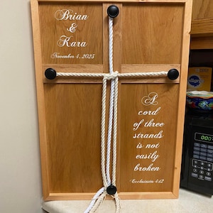 A Cord of Three Strands Unity Ceremony Braided Cross Wedding - Etsy