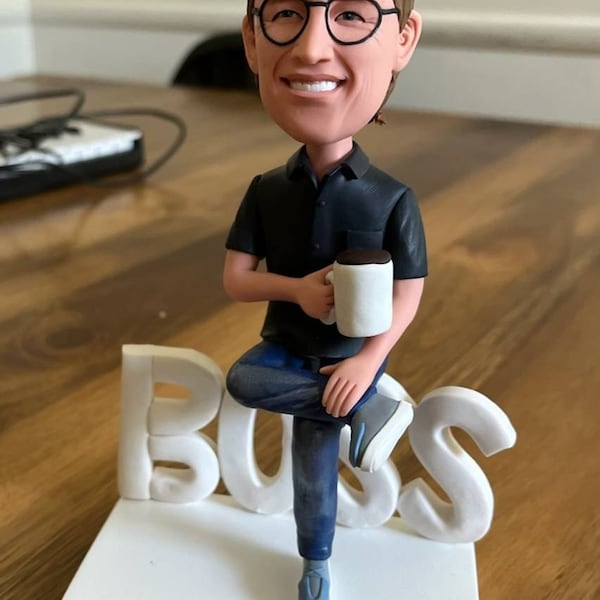 Personalized Birthday Gift for Boss Male, Custom Bobblehead Business ...