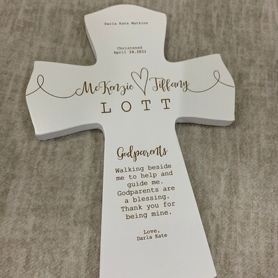 Personalized Godparents Cross for Godparent, Godparent Cross Gift ...