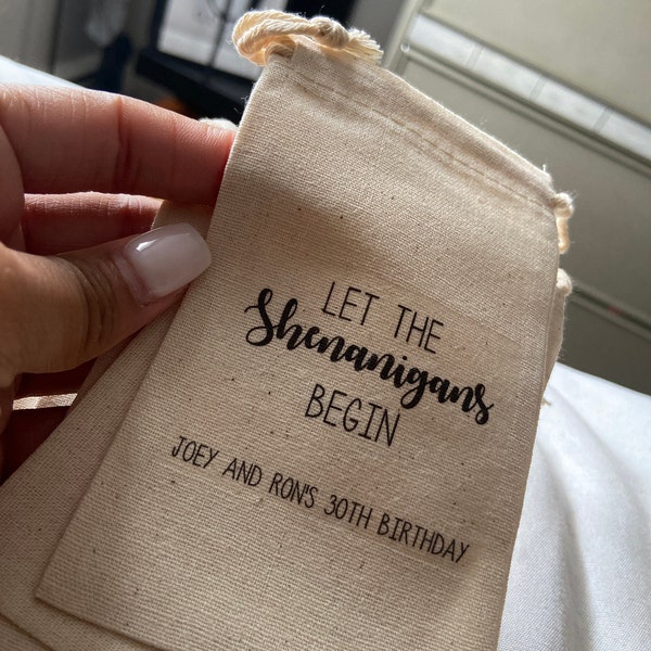 Let the Shenanigans Begin Custom Adult Party Favor and Gift Bags for ...