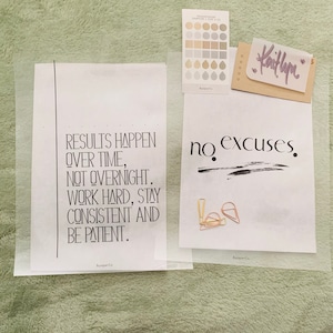 PLANNER DASHBOARDS PREMIUM Acetate Inserts in a Variety of - Etsy