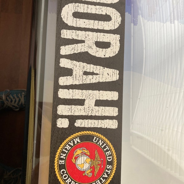 USMC OORAH! Wood Sign – Officially Licensed Marine Corps Wall Art ...