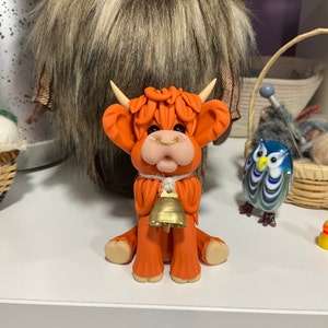 Molly the mini Moo Polymer Clay Sculpture - Etsy