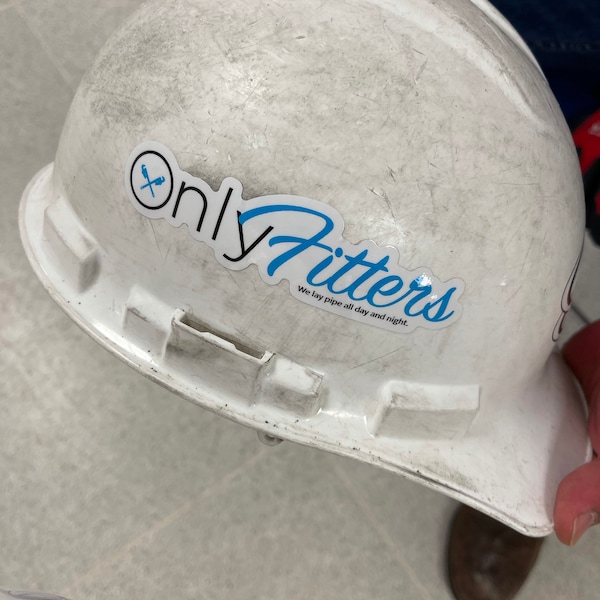 Only Fitters - Lay Pipe Hard Hat Sticker | Decal Tradesman Dad Gift - Etsy