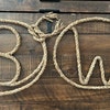 Western Rope Letter Sign: Initial Lasso, Western Decor, Rustic Letter ...