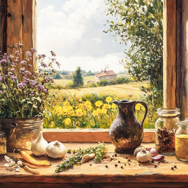 Vintage Still Life With Books Candle and Flowers Painting | Romantic ...